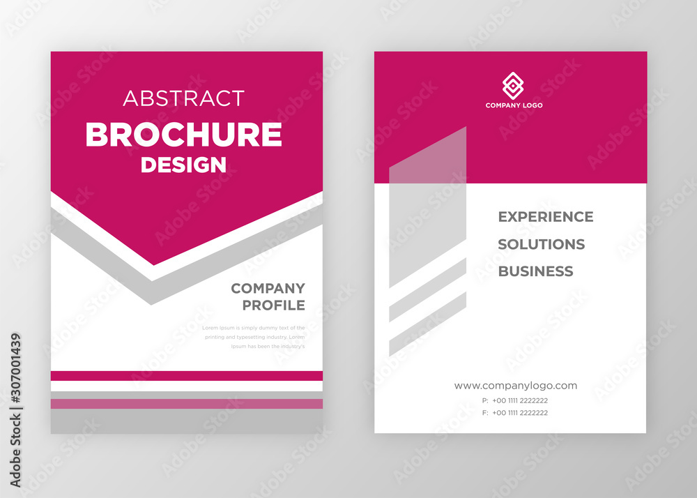Brochure template design vector. Modern design with abstract and ...