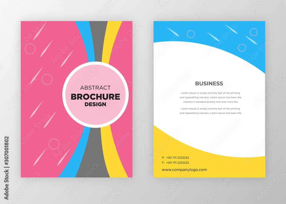 Brochure template design vector. Modern design with abstract and ...