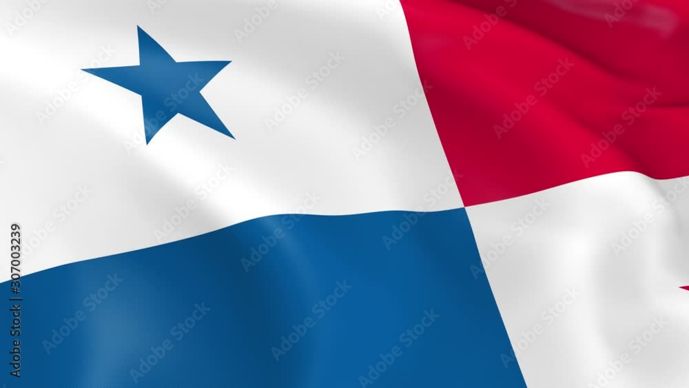 Video Stock Photo realistic slow motion 4KHD flag of the Panama waving ...