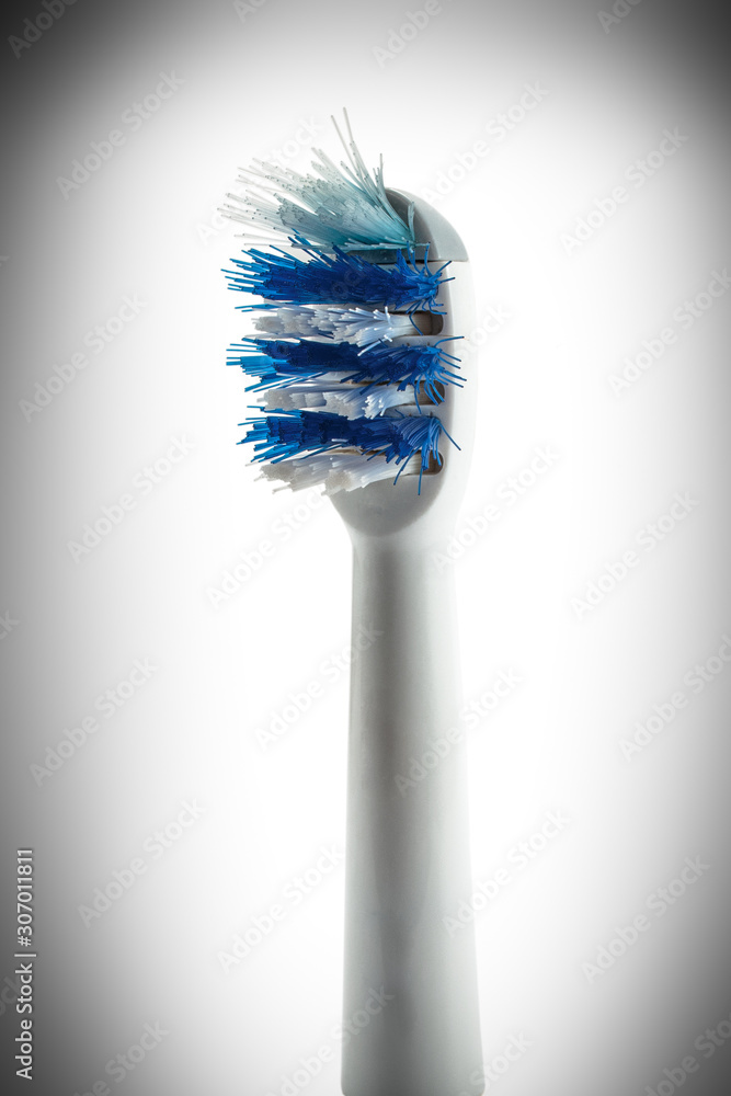 old bad toothbrush, the concept of changing toothbrush once a month ...