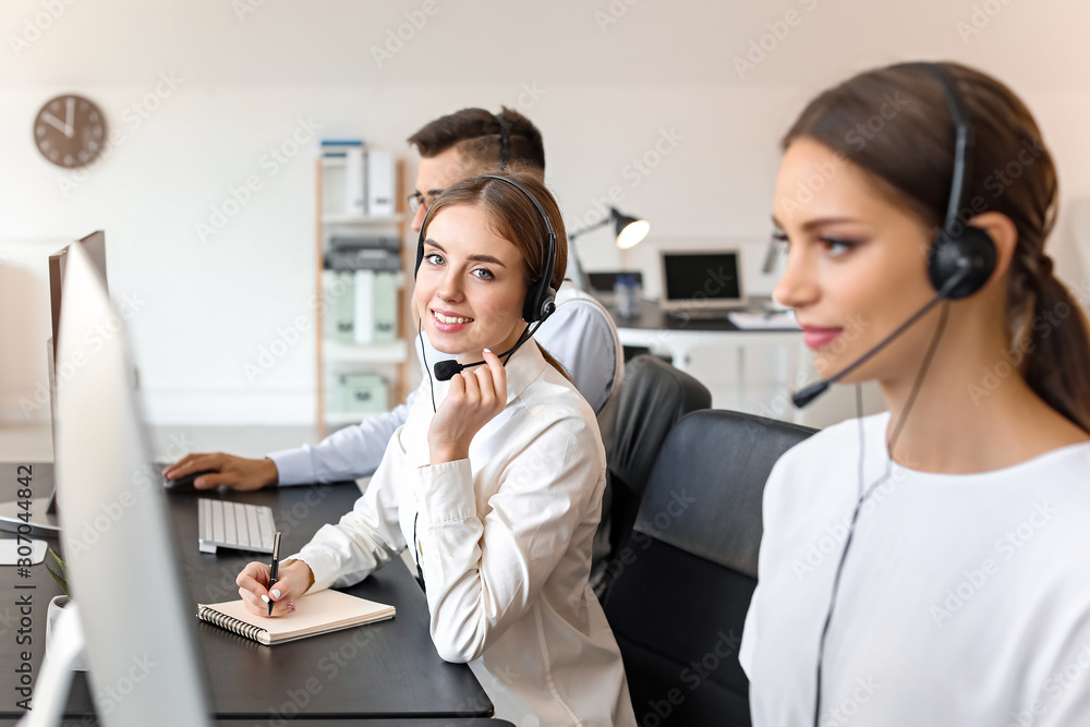 Team of technical support agents working in office Stock Photo | Adobe ...