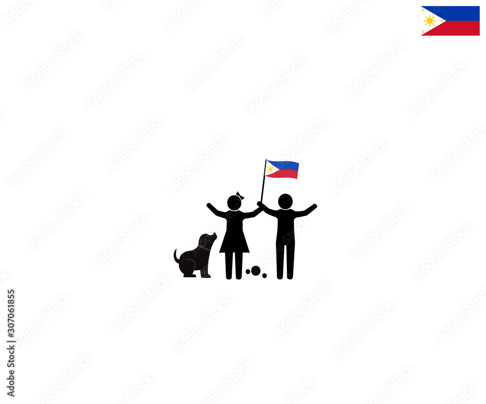 Filipino children with PHILIPPINES national flag, future of PHILPPINES ...