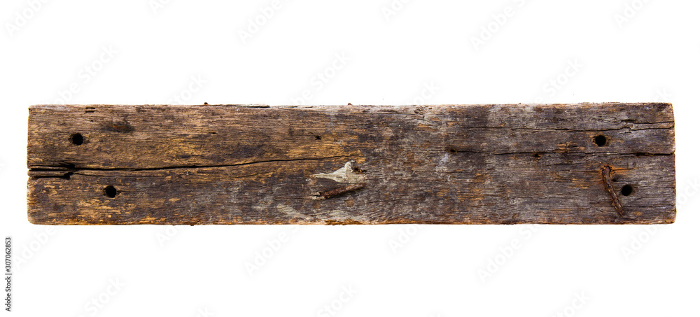 old wooden sign board background. plank wood isolated for design art ...