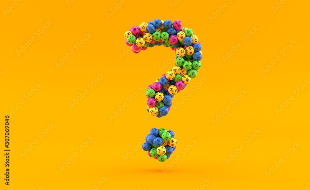 Lottery balls in question mark shape Stock Illustration | Adobe Stock