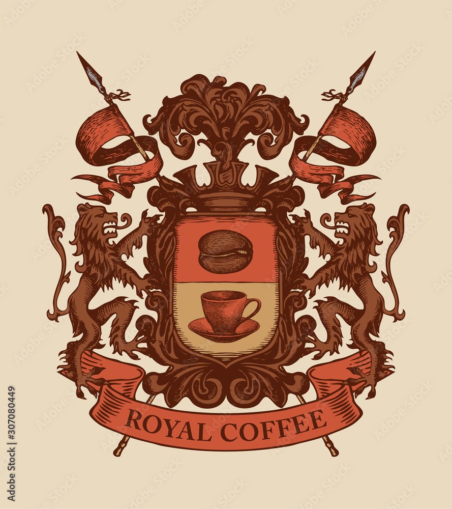 Vector banner on the theme of coffee house in form of hand-drawn ...