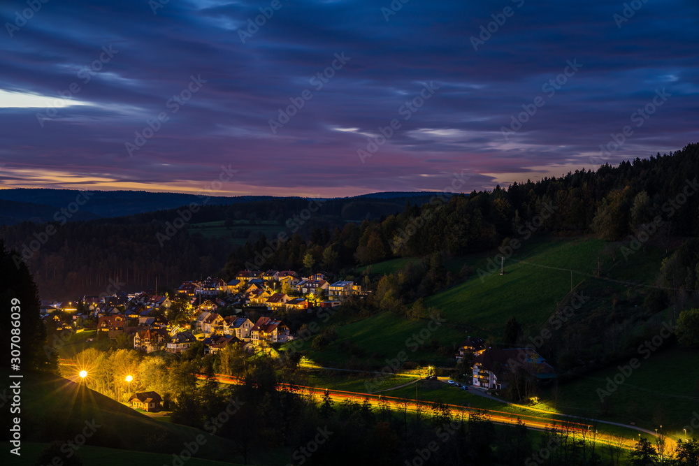 Germany, Beautiful black forest town elzach houses and streets ...