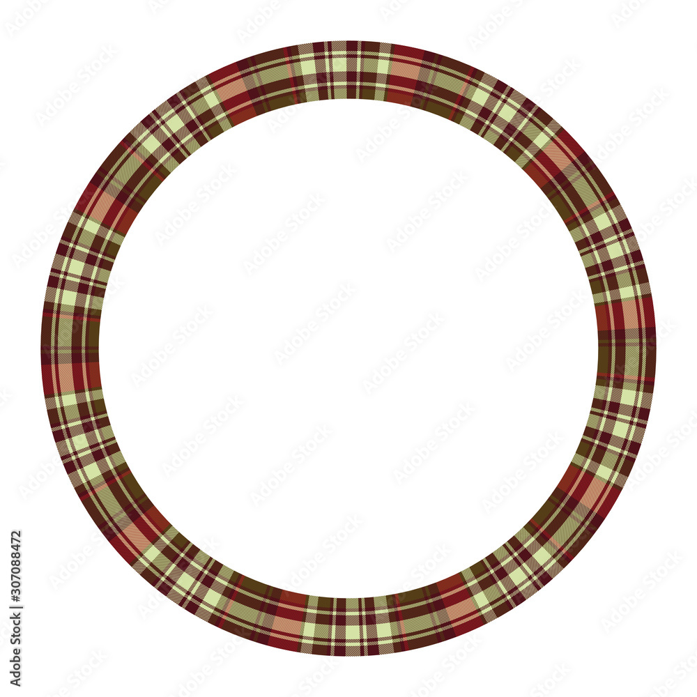 Round frame vector vintage pattern design template. Circle border ...