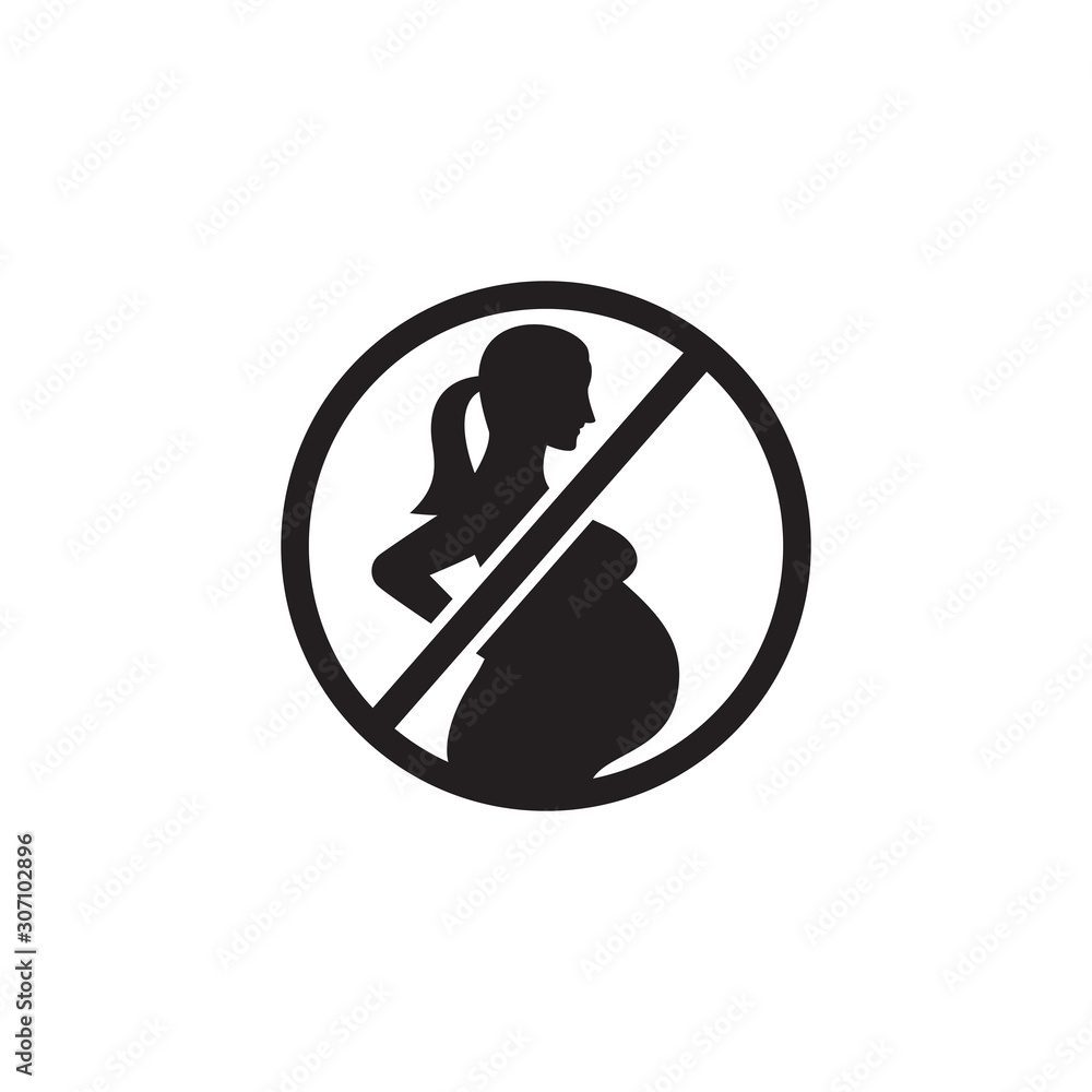 No pregnant icon symbol vector illustration Stock Vector | Adobe Stock