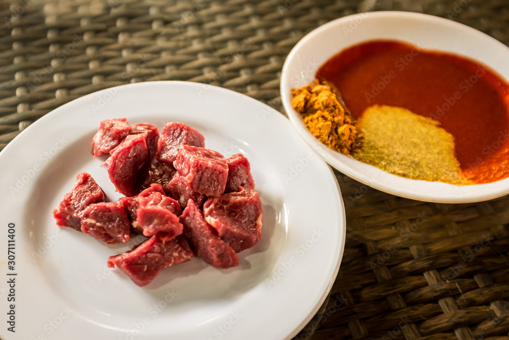 Ethiopian Food Raw Meat