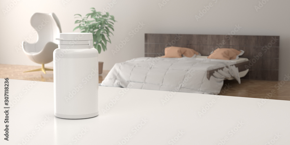 Blank dietary supplements bottle mockup. Dietary product container ...