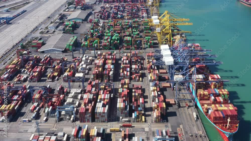 Modern Logistics,transportation of Container Cargo ship,Cargo plane ...