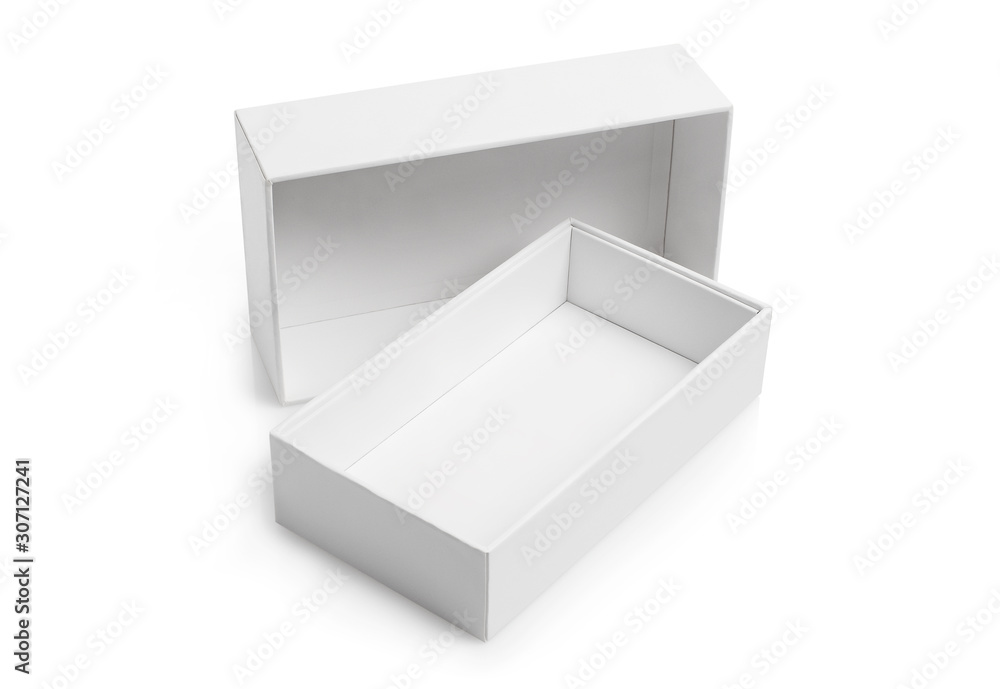 Open empty white box, isolated on white background Stock Photo | Adobe ...