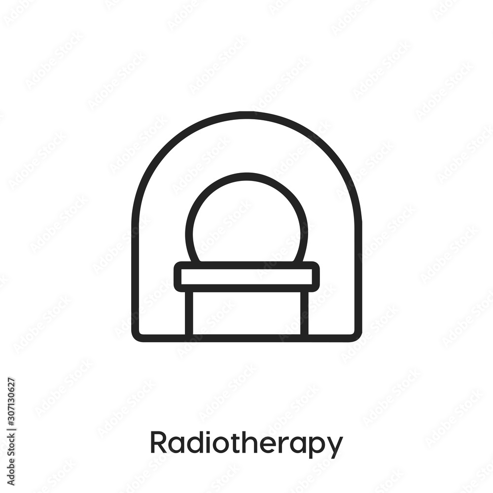 radiotherapy icon vector. radiation icon vector symbol illustration. Modern simple vector icon ...
