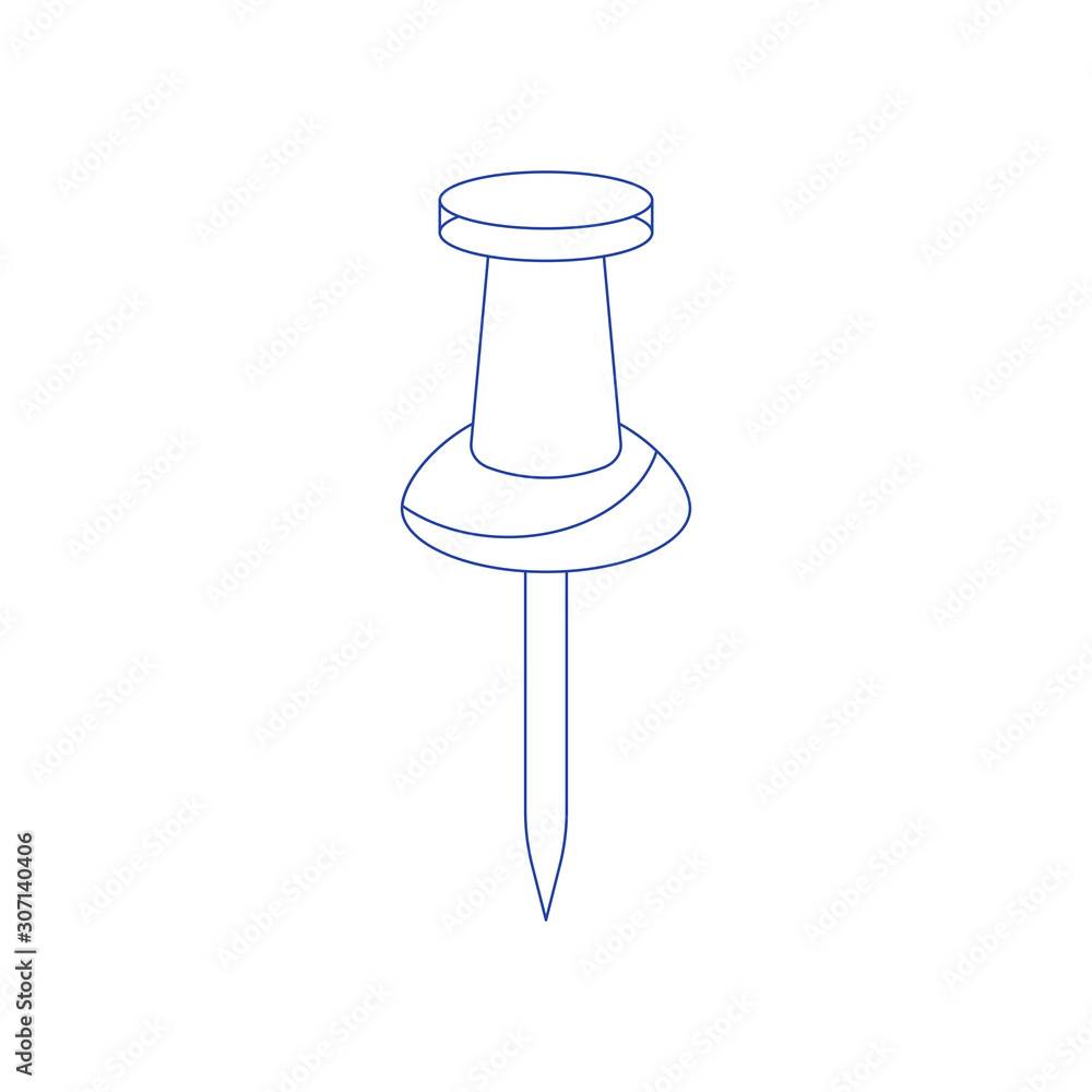 Pushpin Icon Flat