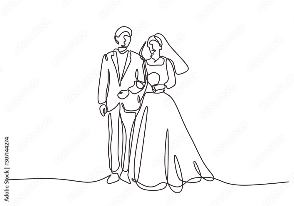 How To Draw A Woman In A Wedding Dress
