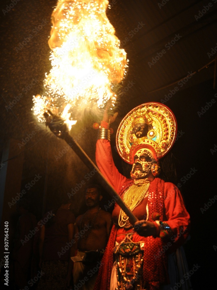 Theyattu, a ritual and perfoming art normally take place in Kerala ...