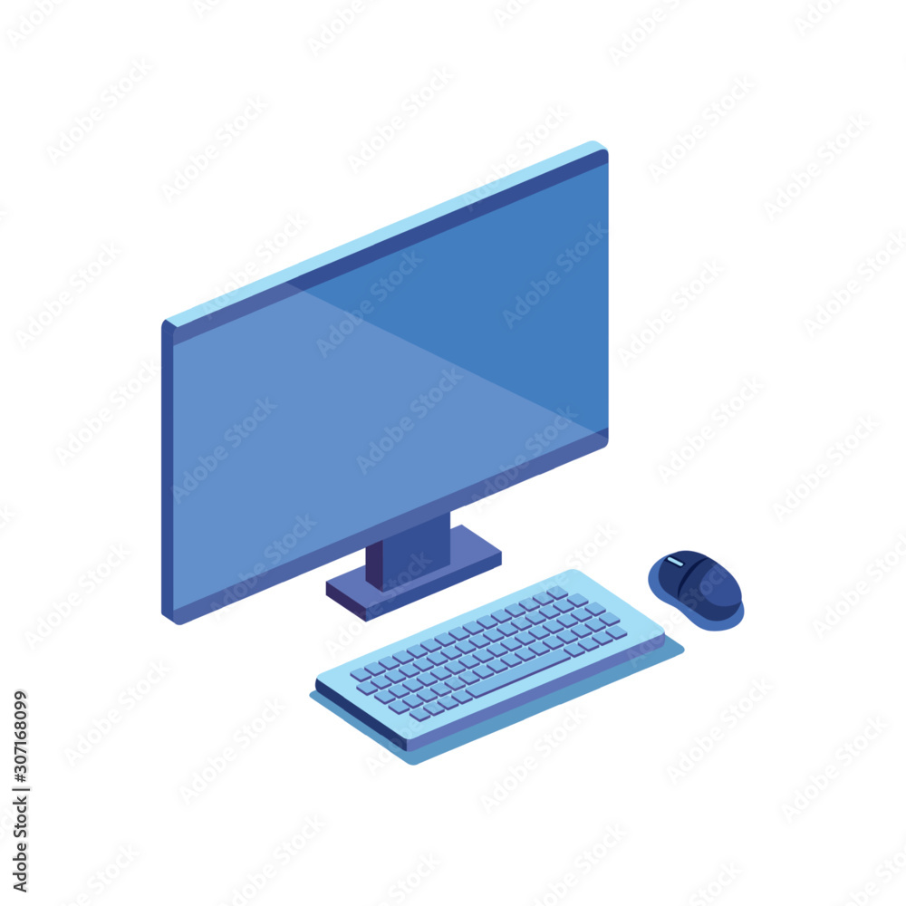 desktop computer device design Stock Vector | Adobe Stock