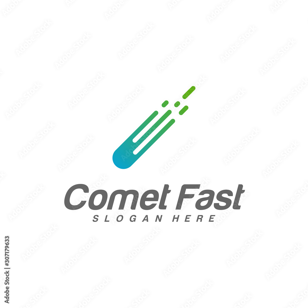 Comet Logo Vector, Comet Logo Design Template, Icon Symbol ...