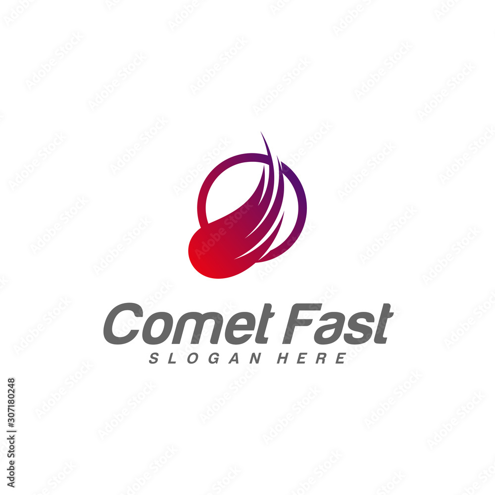 Comet Logo Vector, Comet Logo Design Template, Icon Symbol ...