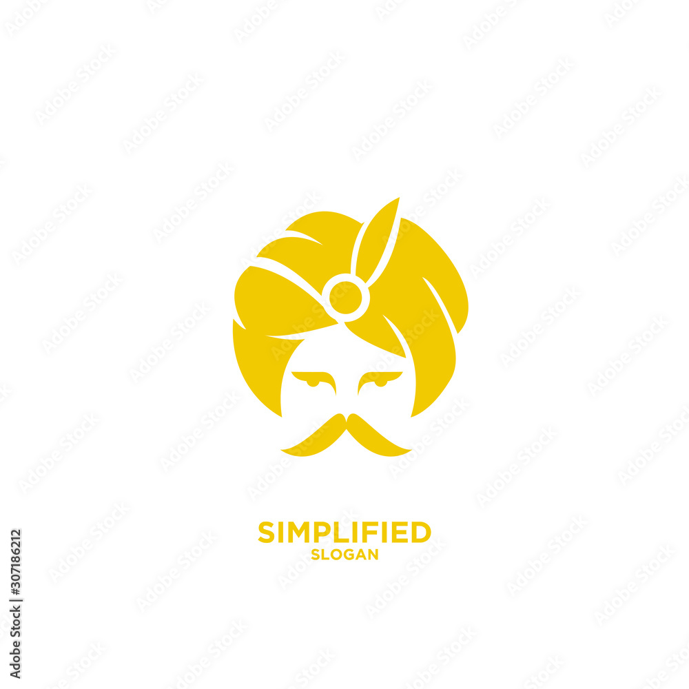 gold sultan logo icon design vector illustration Stock Vector | Adobe Stock