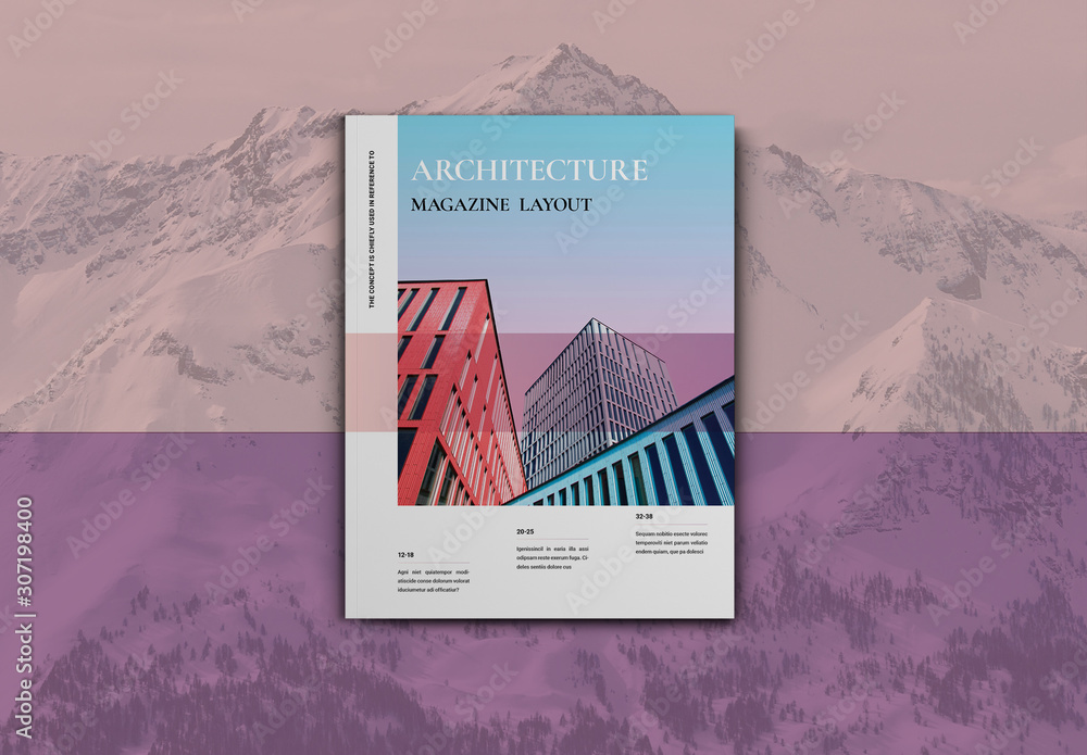 Architecture Magazine Layout Stock Template | Adobe Stock