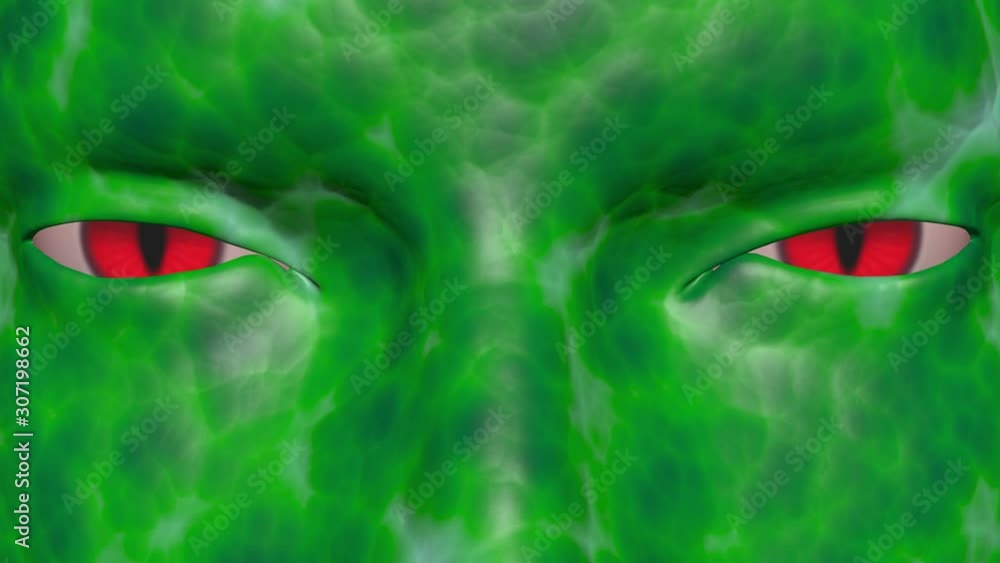 Alien eyes blinking. Extraterrestrial eyes opening, closing. Seamless ...