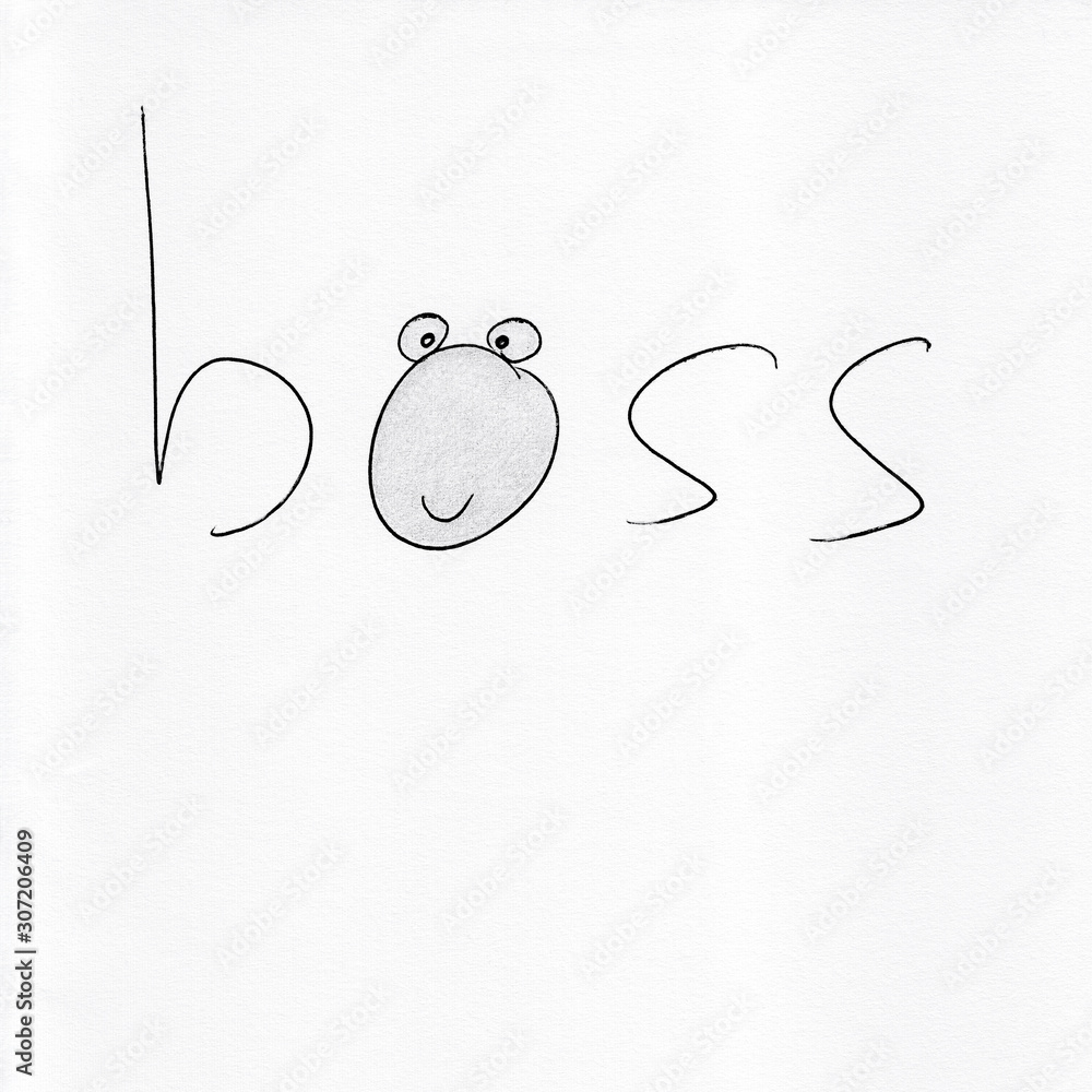 Boss concept illustration with Stick figures - Drawing Stock ...