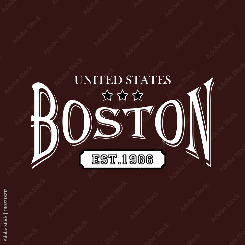 Boston - Vector illustration design for banner, t shirt graphics ...