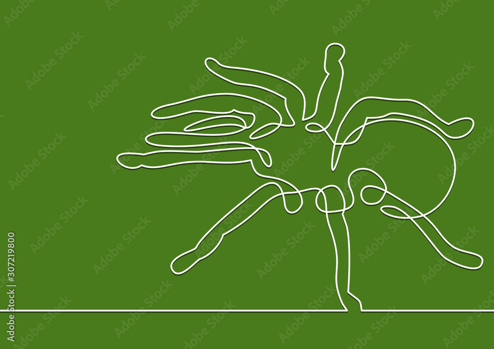 spider tarantula vector -continuous line drawing Stock Vector | Adobe Stock