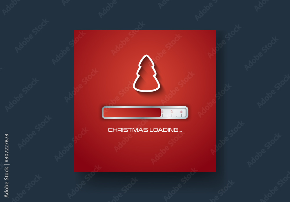 Christmas Loading Bar Banner Layout Stock Template | Adobe Stock