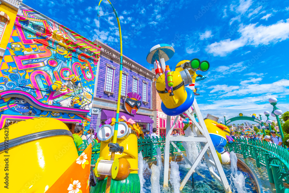 OSAKA, JAPAN - AUGUST 12, 2018: Photo of "FUN STORE at MINION PARK ...