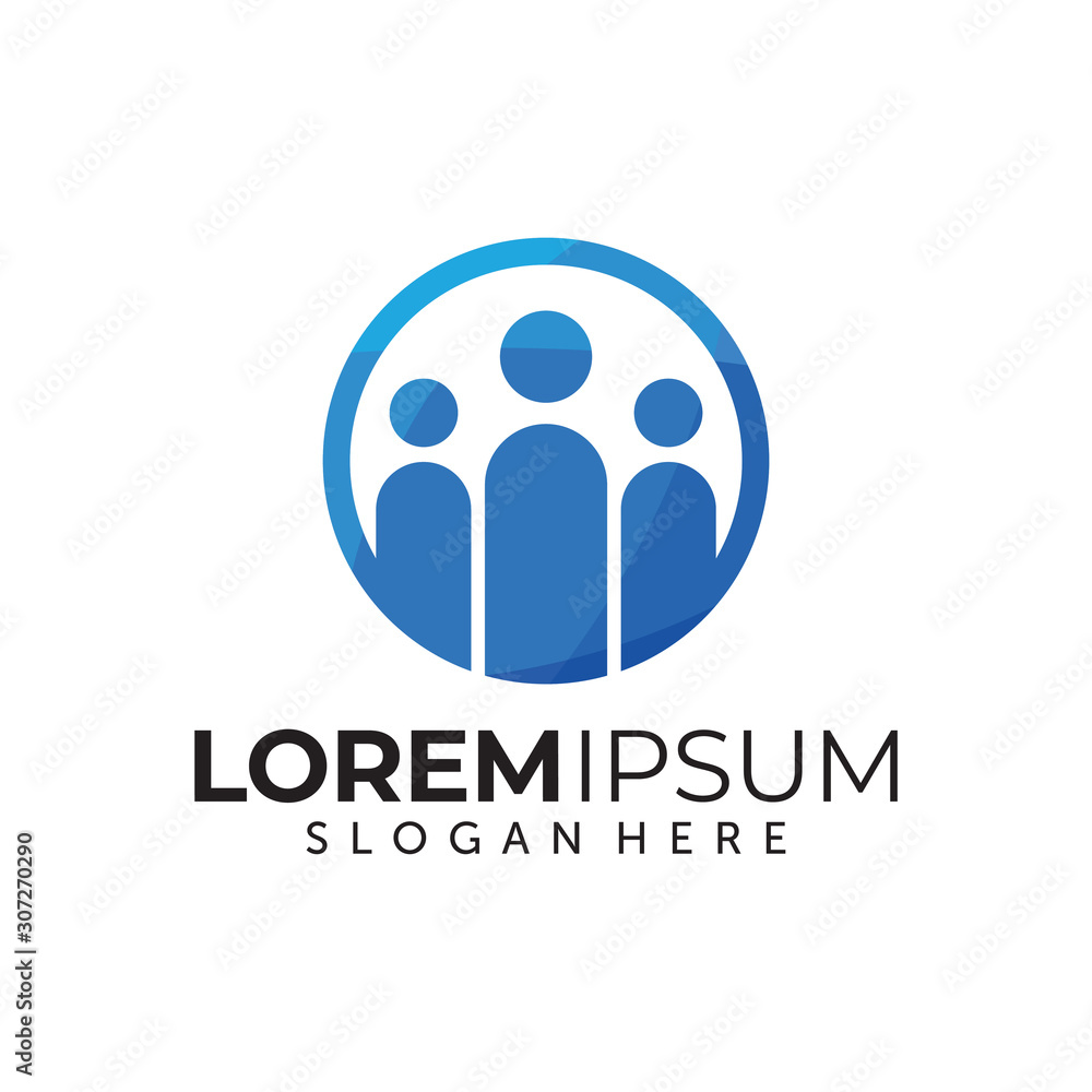 Teamwork logo design template Stock Vector | Adobe Stock