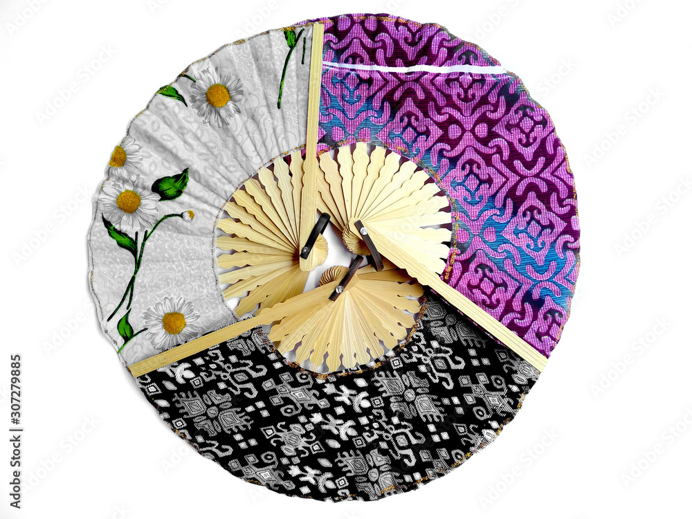 Hand fan from Bali Indonesia. Kipas Tangan Motif Batik or hand fan ...