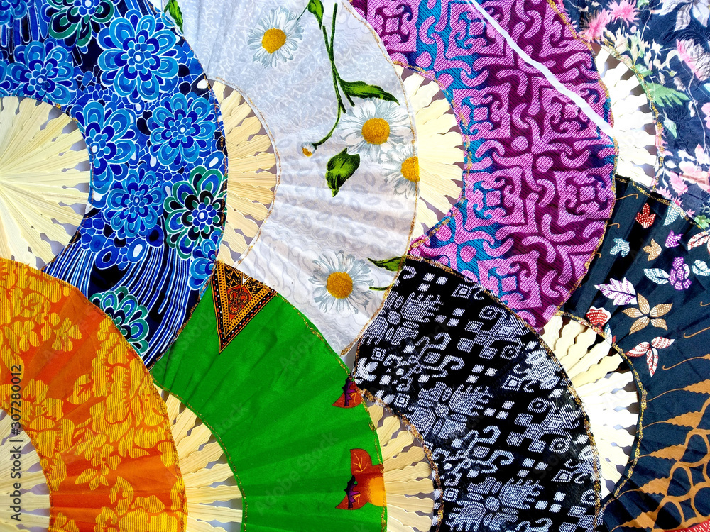 Hand fan from Bali Indonesia. Kipas Tangan Motif Batik or hand fan ...