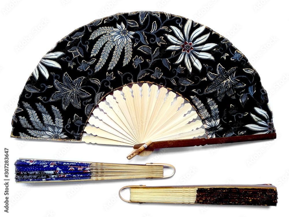 Hand fan from Bali Indonesia. Kipas Tangan Motif Batik or hand fan ...