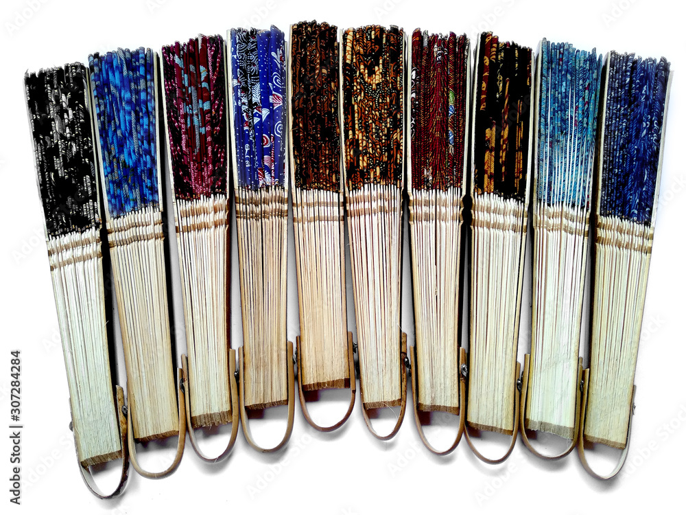 Hand fan from Bali Indonesia. Kipas Tangan Motif Batik or hand fan ...