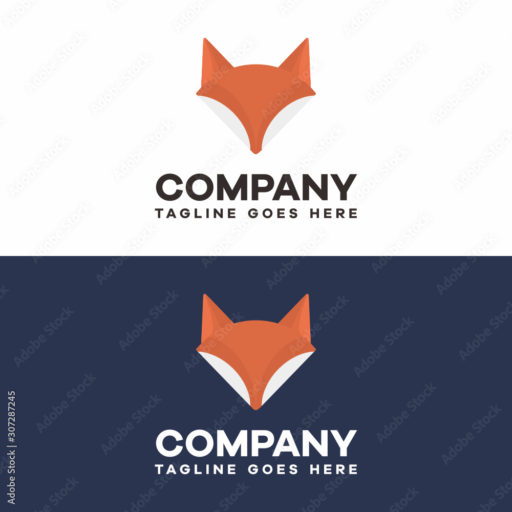 fox head logo idea Stock Vector | Adobe Stock