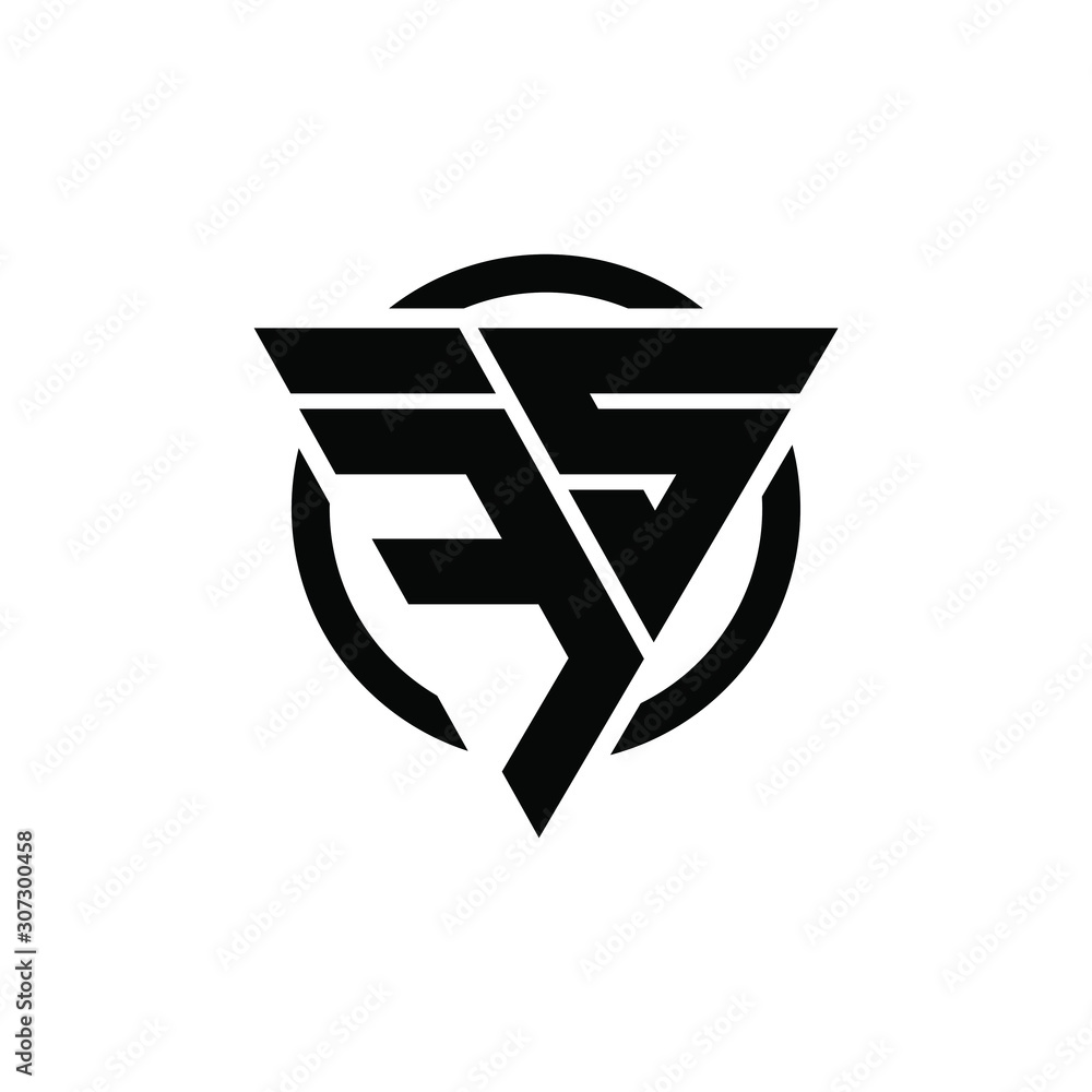 3S S3 Triangle Logo Circle Monogram Design Vector Super Hero Concept ...