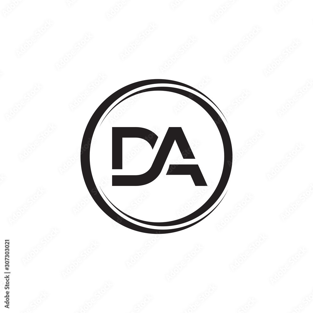 Initial DA Letter Logo With Creative Modern Business Typography Vector ...