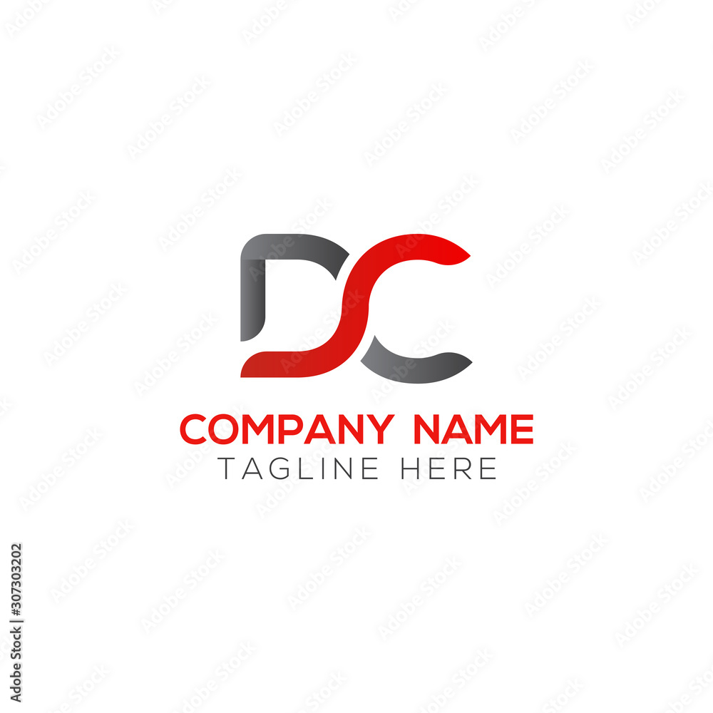 Initial DC Letter Logo With Creative Modern Business Typography Vector ...