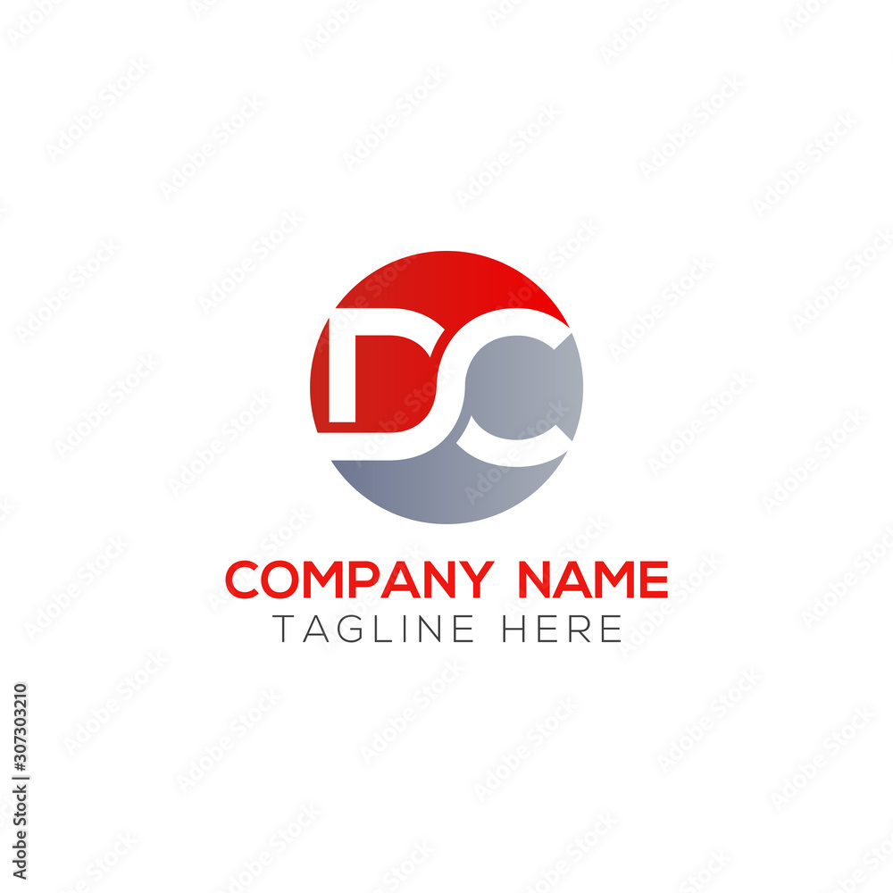Initial DC Letter Logo With Creative Modern Business Typography Vector ...