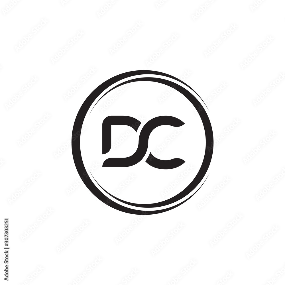 Initial DC Letter Logo With Creative Modern Business Typography Vector ...