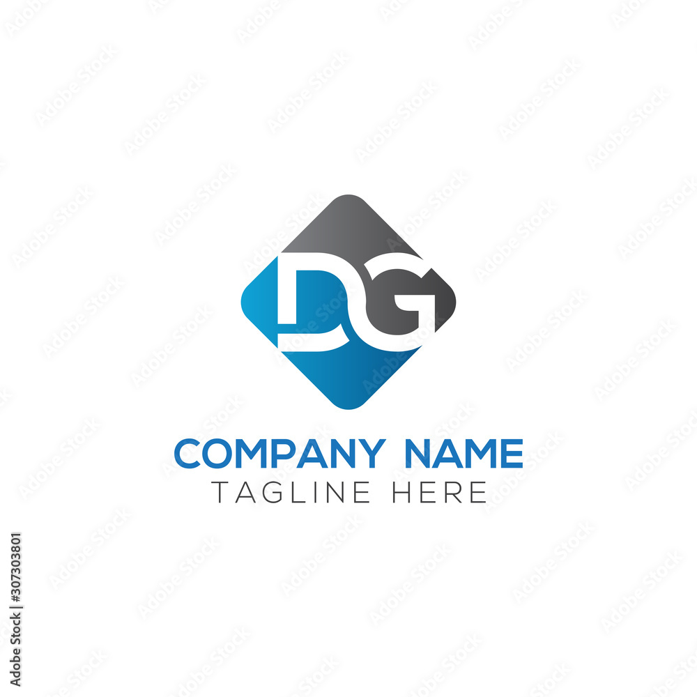 Initial DG Letter Logo With Creative Modern Business Typography Vector ...