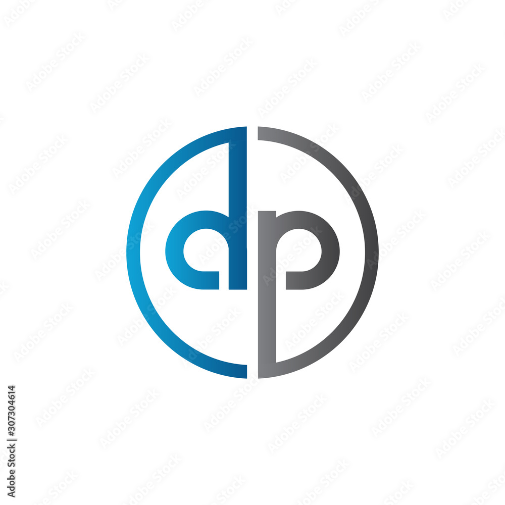 Initial DP Letter Logo With Creative Modern Business Typography Vector ...