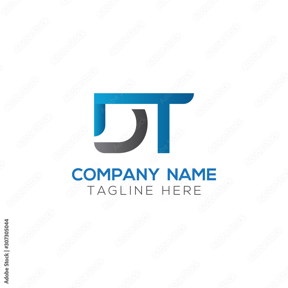 Initial DT Letter Logo With Creative Modern Business Typography Vector ...