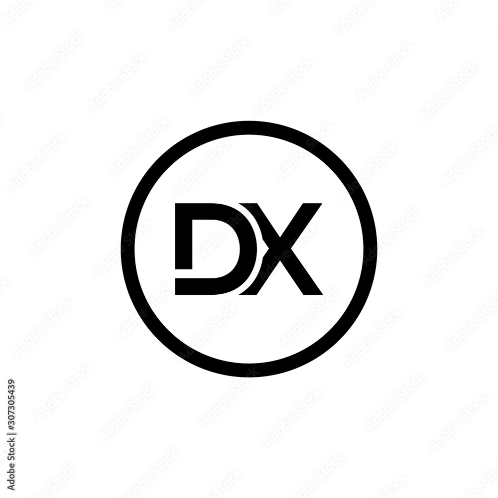 Initial DX Letter Logo With Creative Modern Business Typography Vector ...