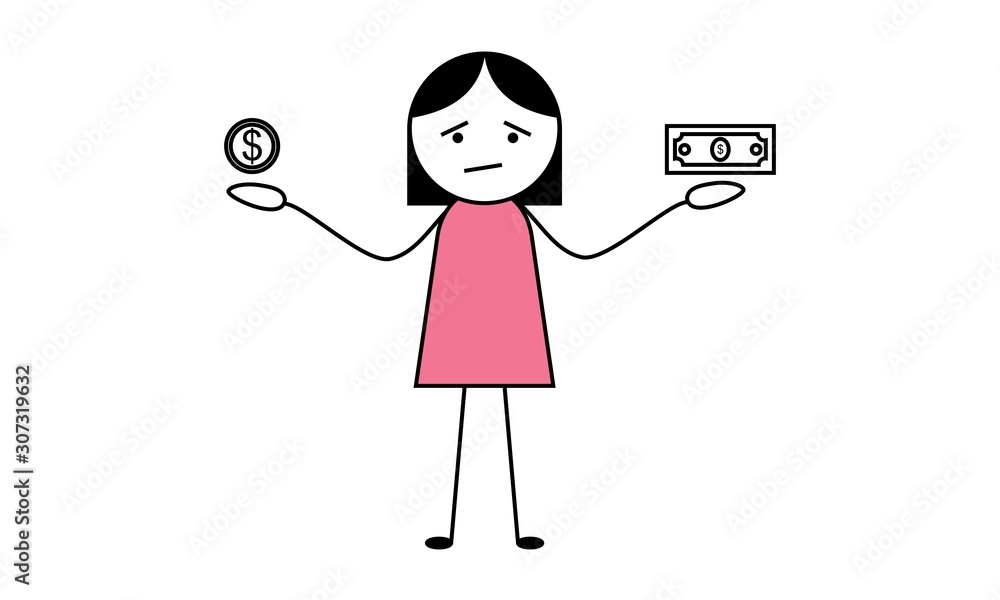 Stickman, Stick Figure Choice, Confused Logo Vector Stock Vector ...