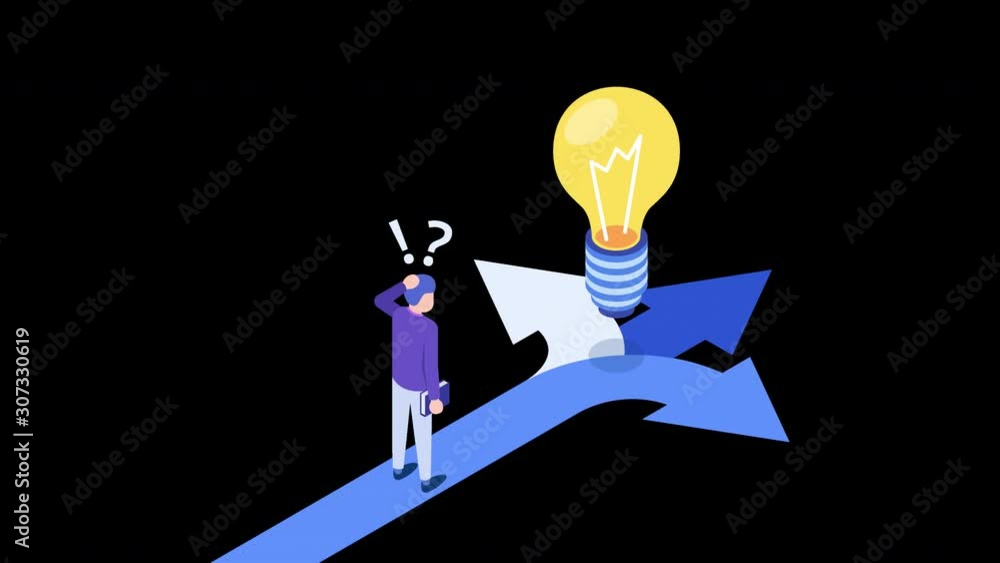 Three-way direction. Direction choose options, solution, decision. Man ...