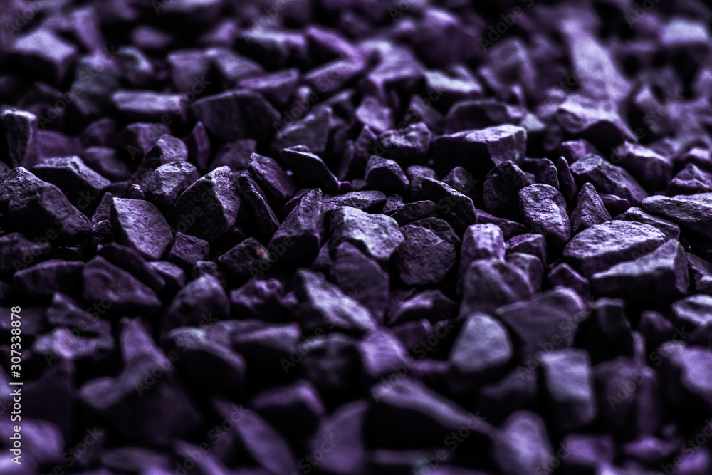 Purple stone pebbles as abstract background texture, landscape ...