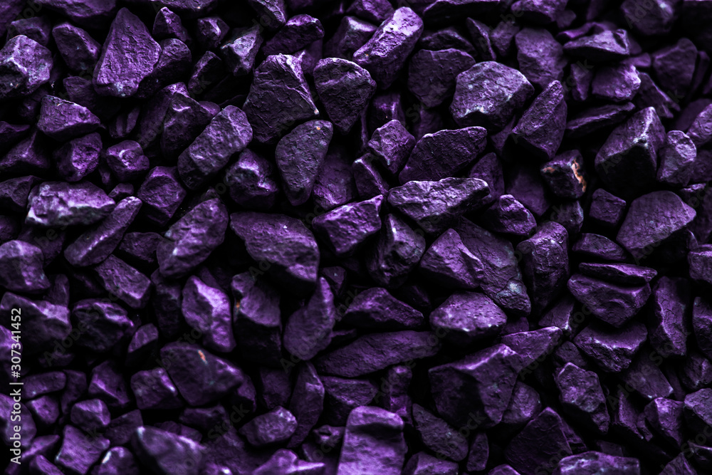 Purple stone pebbles as abstract background texture, landscape ...